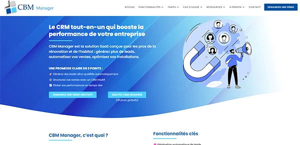 CBM Manager | CRM SaaS pour la Génération de leads & gestion commerciale
